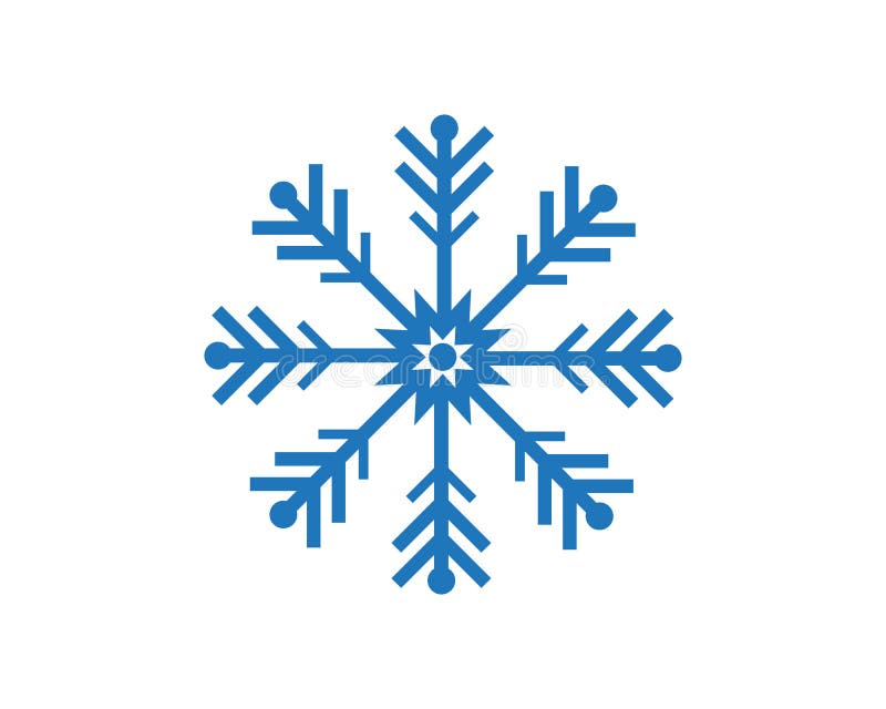 Copos De Nieve Logo Template Ilustración del Vector - Ilustración de ...