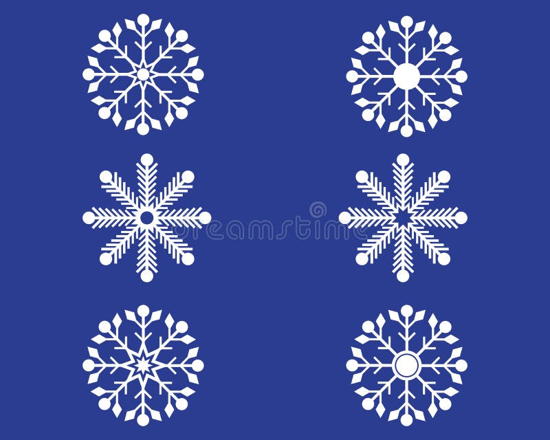 Copos De Nieve Logo Template Ilustración del Vector - Ilustración de ...