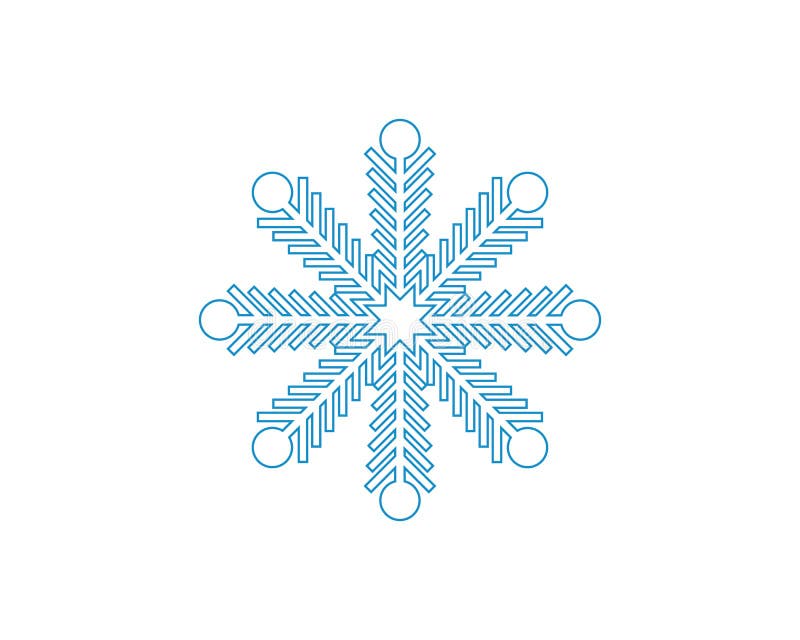 Copos De Nieve Logo Template Ilustración del Vector - Ilustración de ...