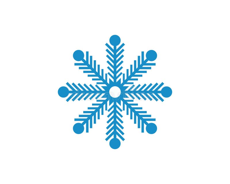 Copos De Nieve Logo Template Ilustración del Vector - Ilustración de ...