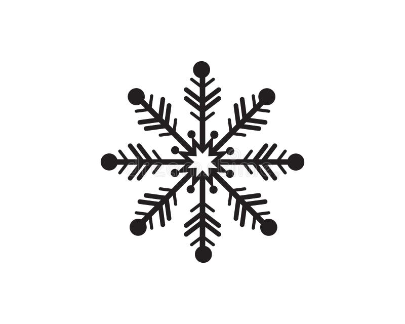 Copos De Nieve Logo Template Ilustración del Vector - Ilustración de ...