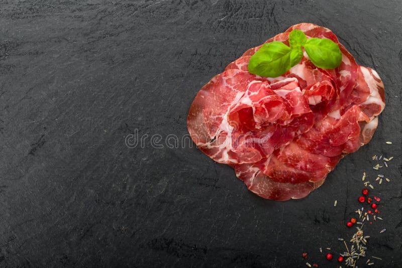 Coppa di Parma ham stock image. Image of pork, smoked - 49706349