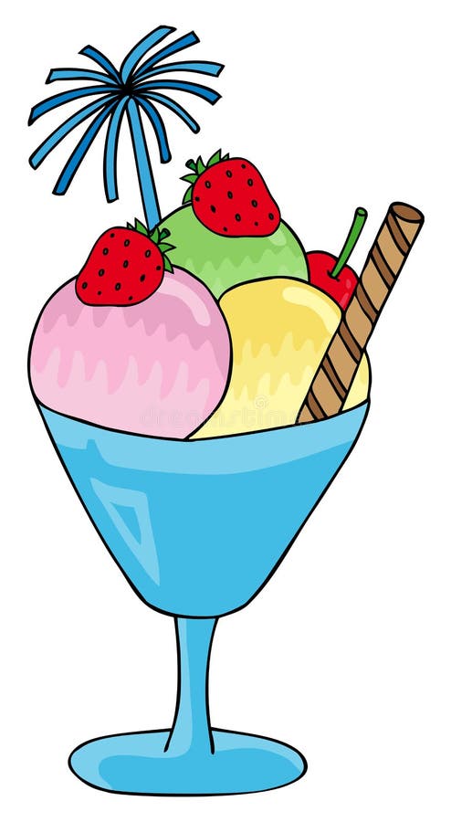 Coppa gelato illustrazione vettoriale. Illustrazione di vetro - 28678890