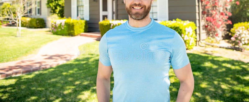 Copped Guy Standing Near House, Ownership Concept Stock Image - Image ...