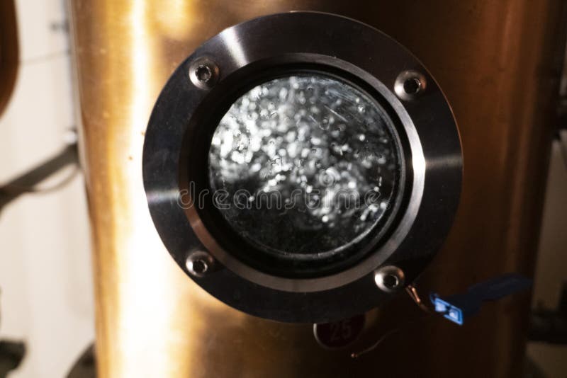 Copper Alambic Inside Distillery Stock Photo - Image of distilled ...