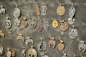 Copper amulets stock image. Image of luck, green, beads - 54201515