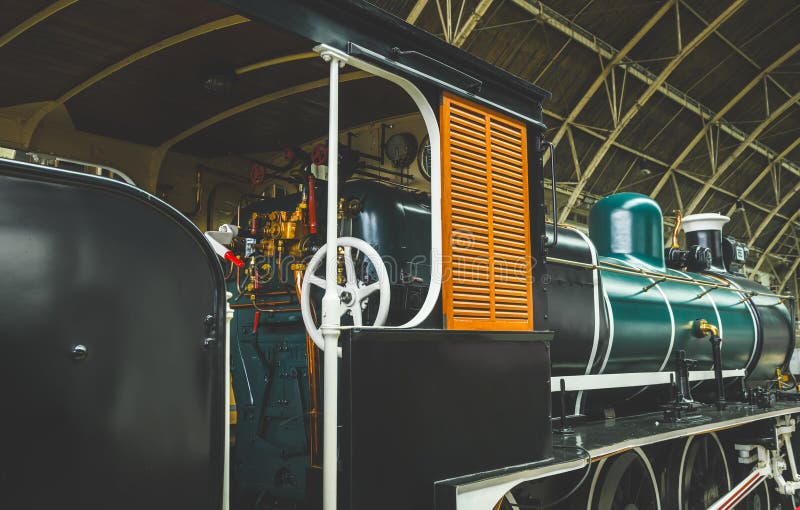 Copper Antique Steam Train Control Stock Photo - Image of copper ...
