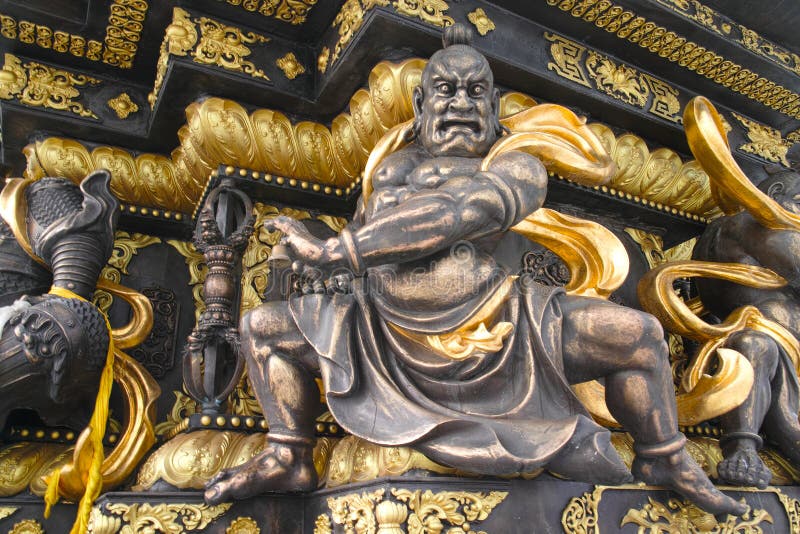 Copper arhat stock image. Image of religion, effigy, golden - 38259861