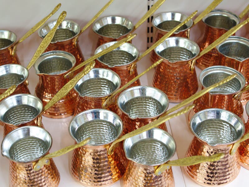 Copper articles stock image. Image of handmade, sherbet - 141501365