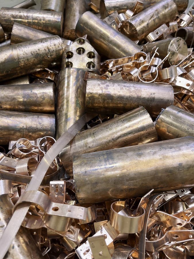 Copper Bars and Clips, Waste from a Factory Process. Ready To Be ...