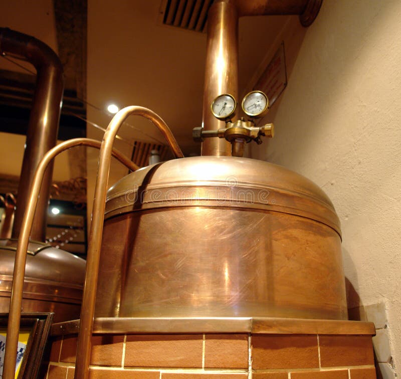 Copper Beer Tank. stock image. Image of beer, reflection - 3550891