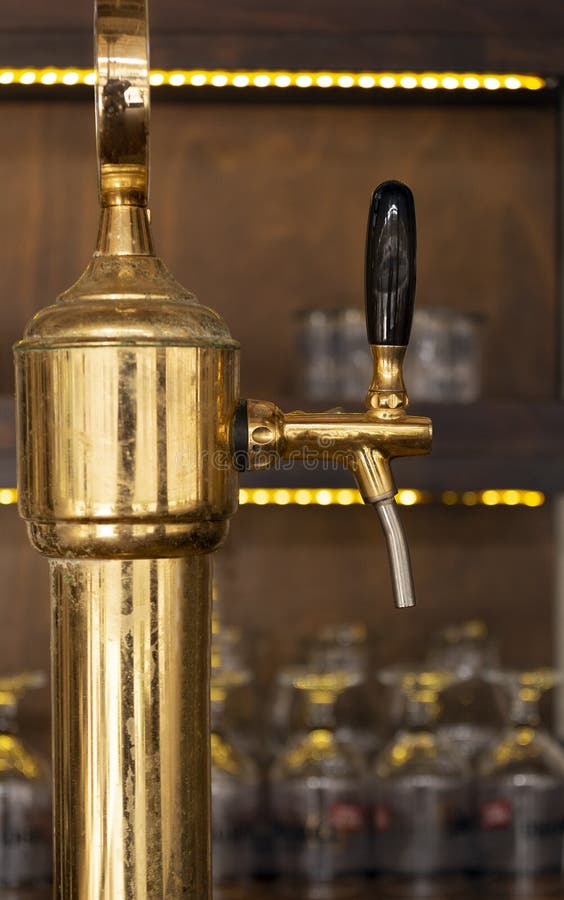 Copper Beer tap stock photo. Image of closeup, chopp - 185564064