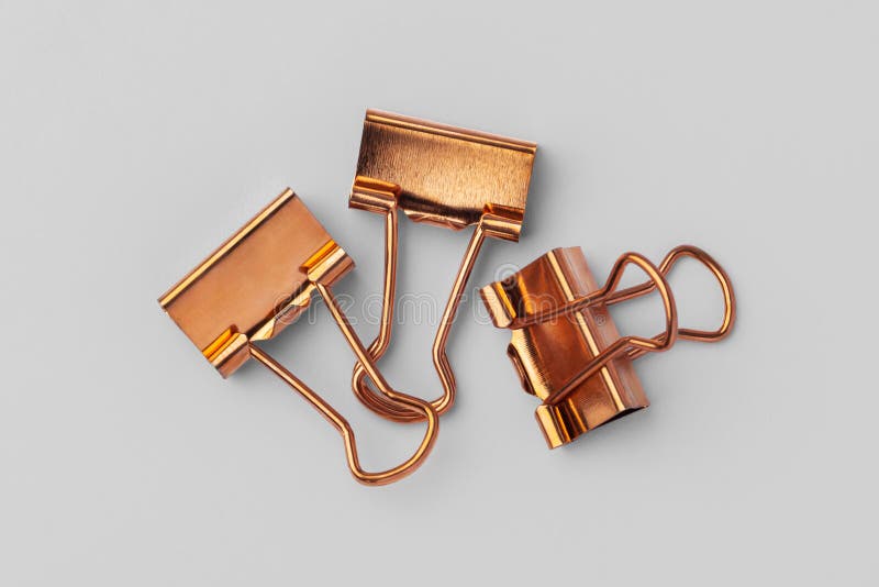 Copper Binder Clip Grey Background Stock Photos - Free & Royalty-Free ...