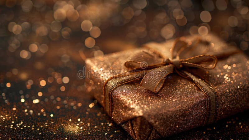 Copper and Bronze Glitter Background with Warm Metallic Sparkles ...