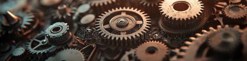 Copper and Bronze Interlocking Steampunk Gears Stock Photo - Image of ...