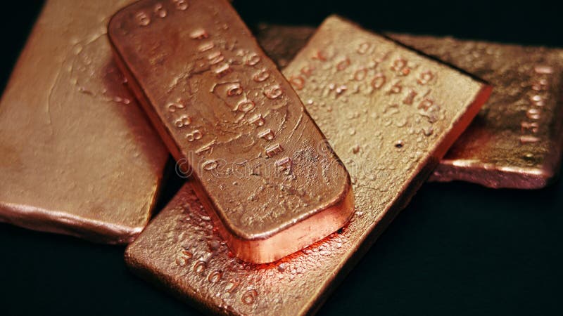 Copper Bullion Bars Investing Money Stock Photo - Image of america ...