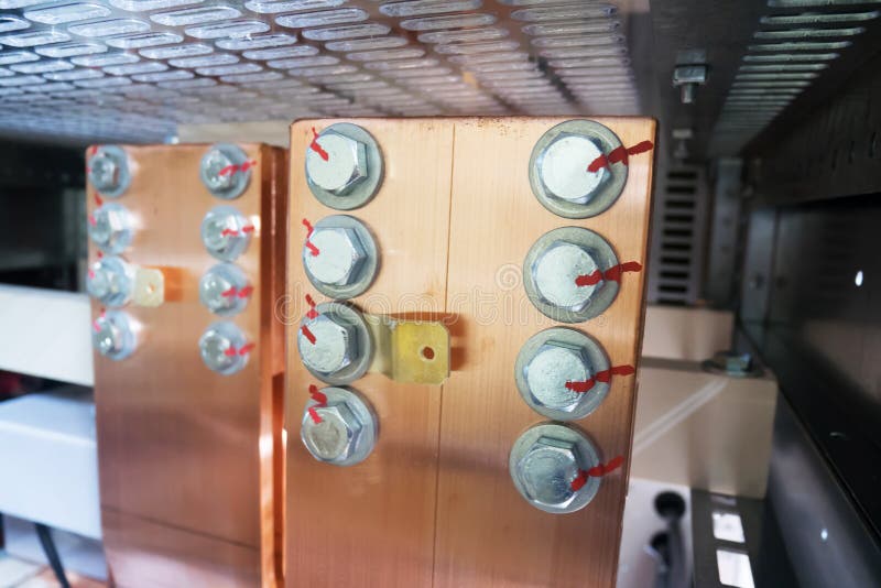 Copper bus bar stock photo. Image of panel, equipment - 94110956