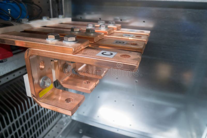 Copper bus bar stock photo. Image of metal, power, connection - 94111502
