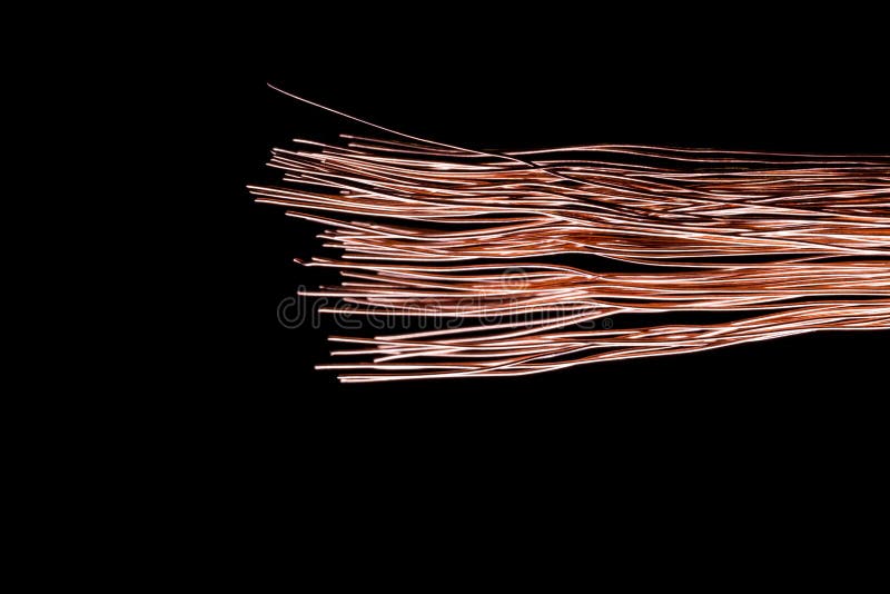 Copper cable - close up stock photo. Image of wires - 171761392