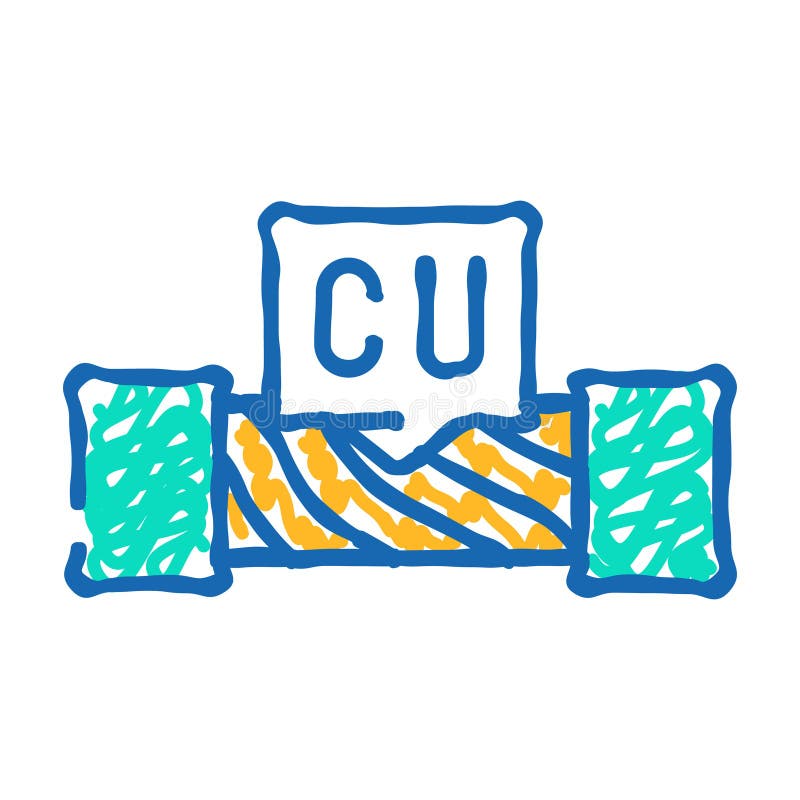 Copper Cable Icon Doodle Illustration Stock Illustration - Illustration ...