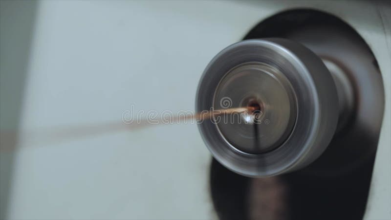 Copper Cable Manufacturing Process. Close-up Wire Production Stock ...