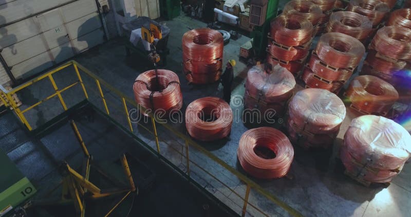 Copper Cable Production Workshop General Plan from Above, Interior of a ...
