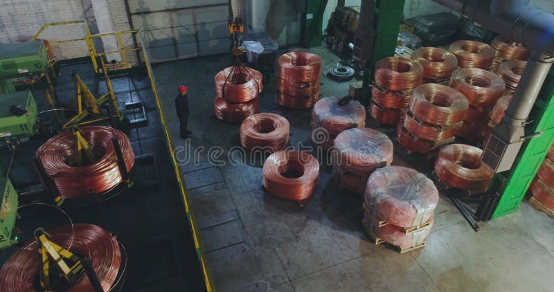 Copper Cable Production Workshop General Plan from Above, Interior of a ...