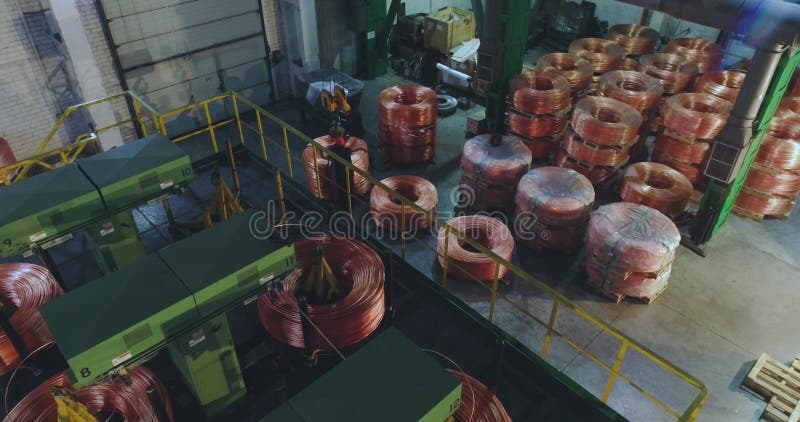 Copper Cable Production Workshop General Plan from Above, Interior of a ...