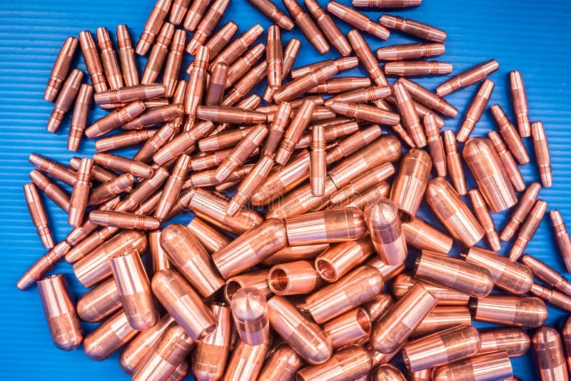 Copper,cap tips stock image. Image of modern, manufacturing - 79182917