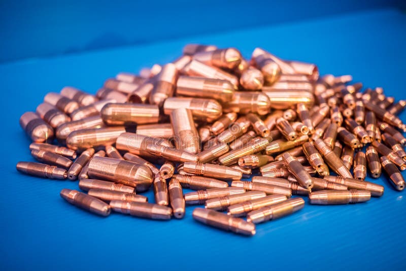 Copper,cap tips stock photo. Image of factory, action - 79182990