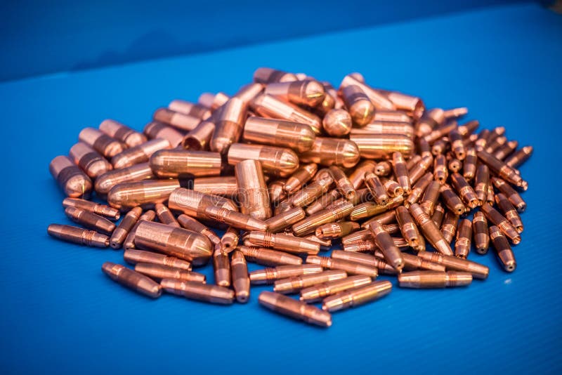 Copper,cap tips stock image. Image of mold, electrodes - 79183275