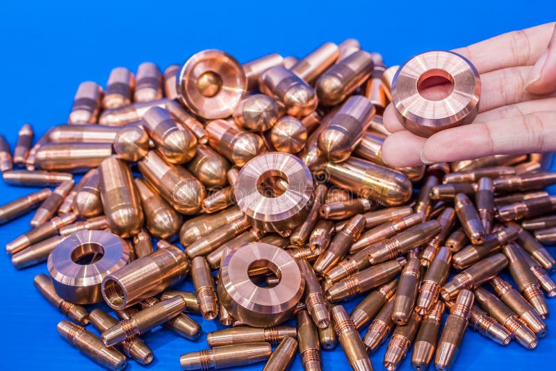 Copper,cap tips stock image. Image of mold, electrodes - 79183275