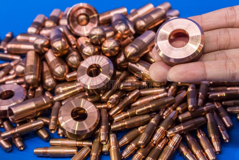 Copper,cap tips stock image. Image of nozzles, machines - 79183459
