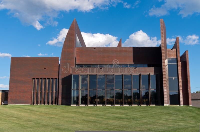 Copper Chapel Exterior and Windows Stock Photo - Image of brown, saint ...