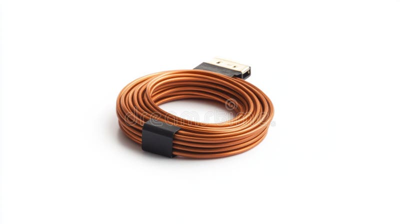 A Stylish Copper Charging Cable Elegantly Coiled. the Design Highlights ...