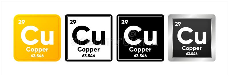 Copper Chemical Element with 29 Atomic Number, Atomic Mass and ...