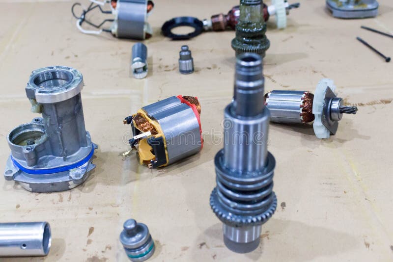 Copper Coil of Electrical Motor Stock Photo - Image of stator ...