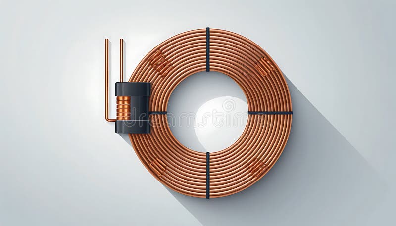 Copper Coil and Heat Exchanger System on White Background Stock Photo ...