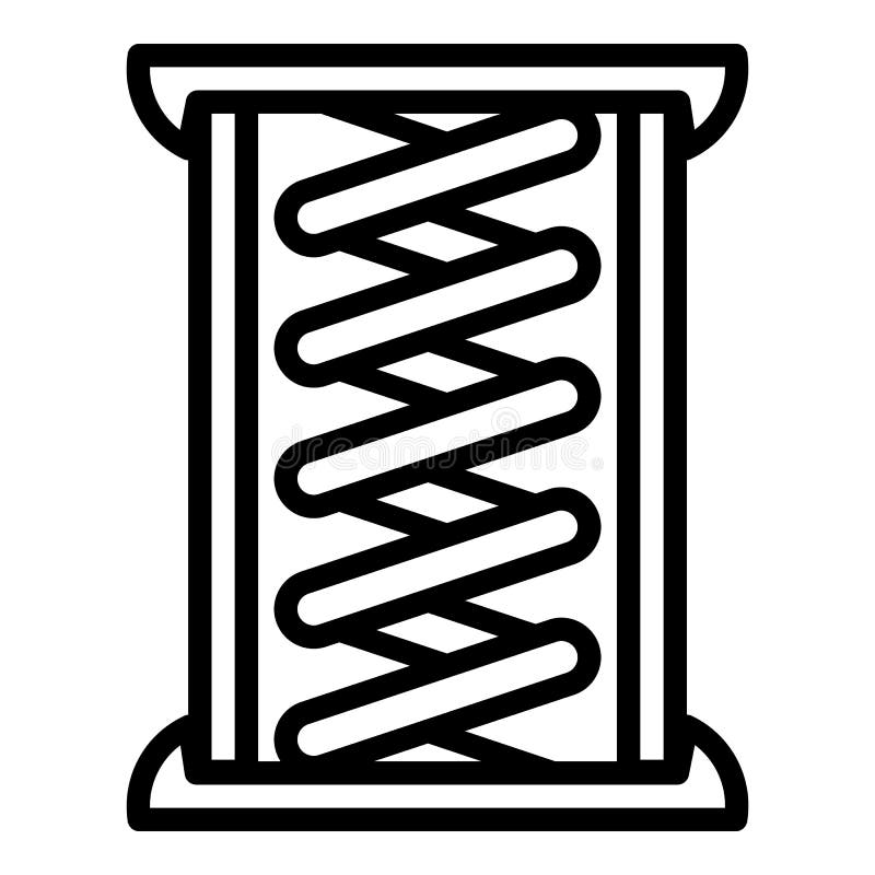 Copper Coil Icon, Outline Style Stock Vector - Illustration of black ...