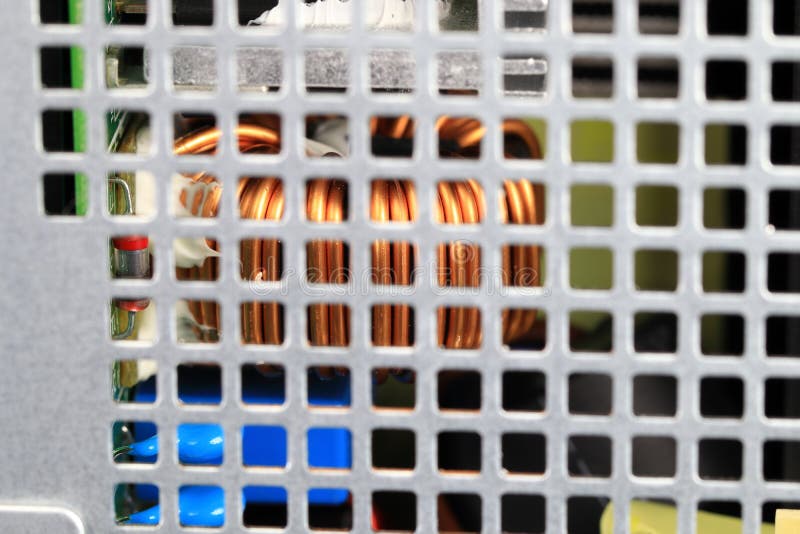 Copper Coil or Inductance Coil on Circuit Board in Power Supply ...