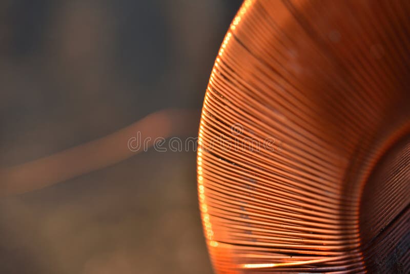 Copper Coil. Copper Wire Wound on a Coil Stock Photo - Image of ...