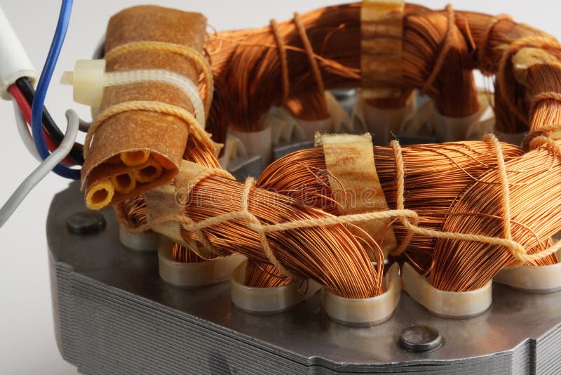 Copper Coils from Electric Motor Stock Photo - Image of motors ...