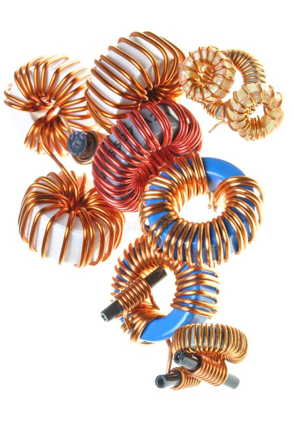 Copper coils and wires stock photo. Image of current - 28774196