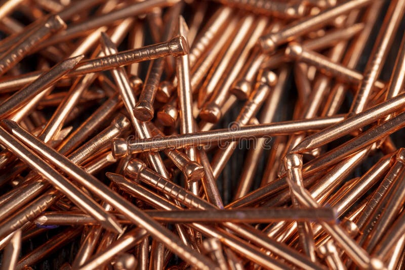 Copper Colored Decorative Nails for Decorations and Decor Fixing Stock ...