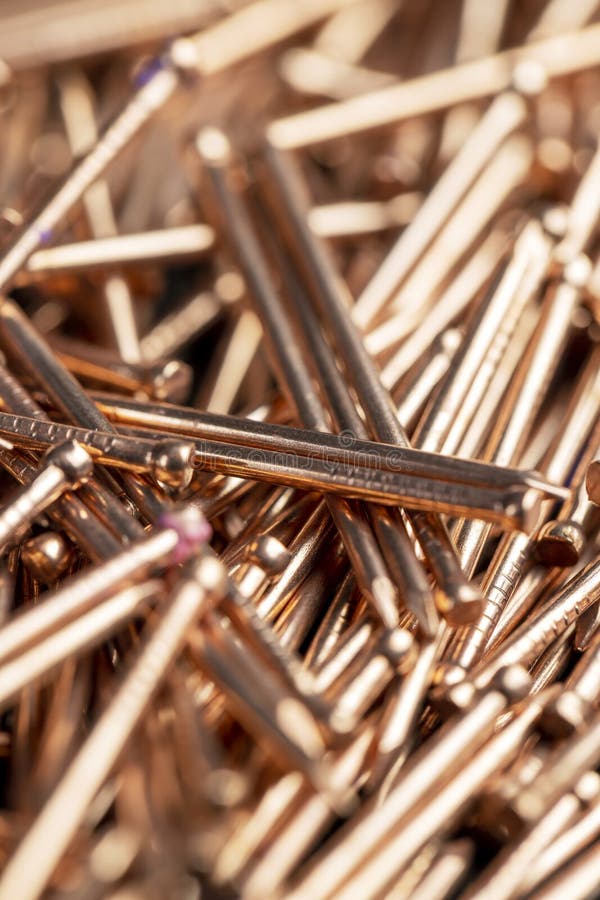 Copper Colored Decorative Nails for Decorations and Decor Fixing Stock ...