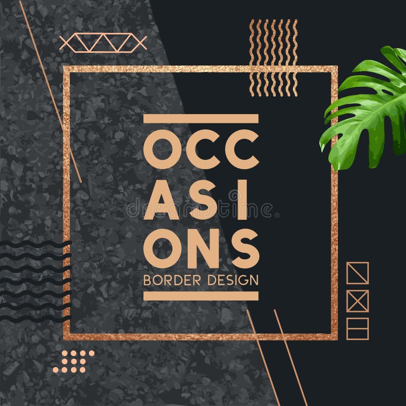 Copper and Concrete Design Border Stock Vector - Illustration of ...