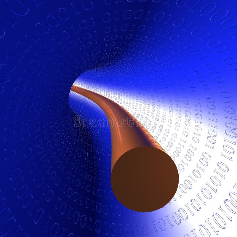 Copper Conductor Inside the Digital Cable Stock Illustration ...