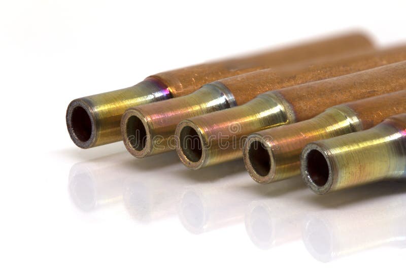 Copper Connection Pipe of Air-conditioner or Refrigerant System. Stock ...