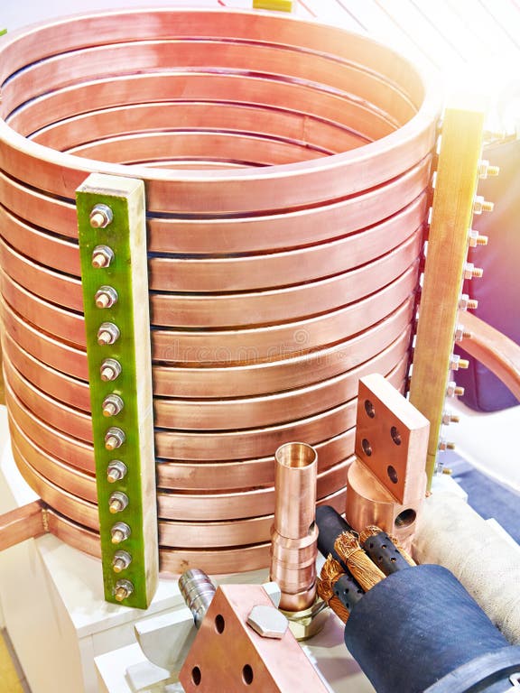 Copper Cooling Coil Industrial Stock Photo - Image of construction ...
