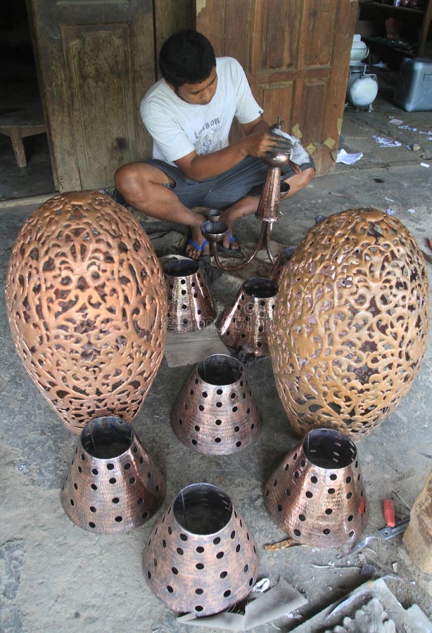 Copper craft editorial photography. Image of java, central - 35478372
